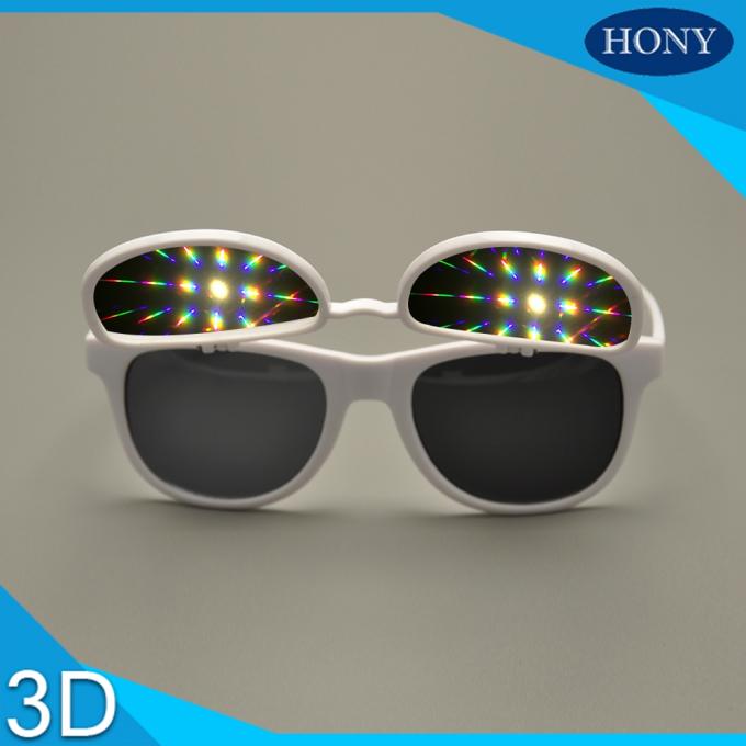 Festival 3D Fireworks Glasses , Double Effect diffraction grating glasses