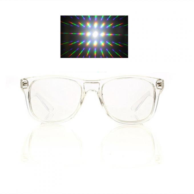 Customized Logo Rave Prism Grating Glasses Rainbow Fireworks Spiral