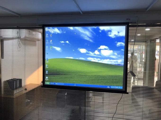 2D 3D Seamless Silver Projection Screen , Remote Control Electric ...