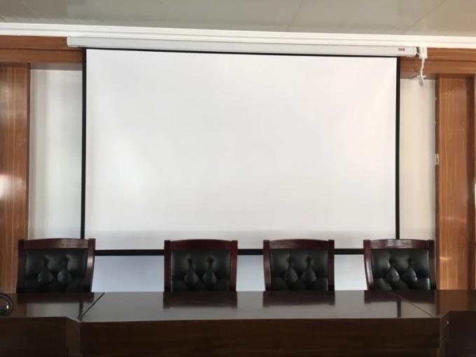 2D 3D Seamless Silver Projection Screen , Remote Control Electric ...