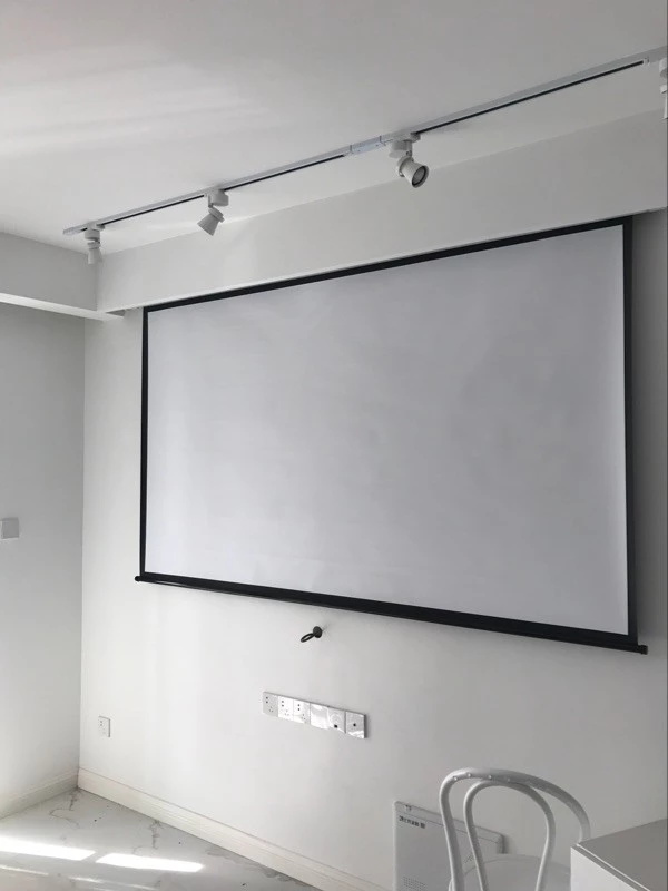 2D 3D Seamless Silver Projection Screen , Remote Control Electric ...