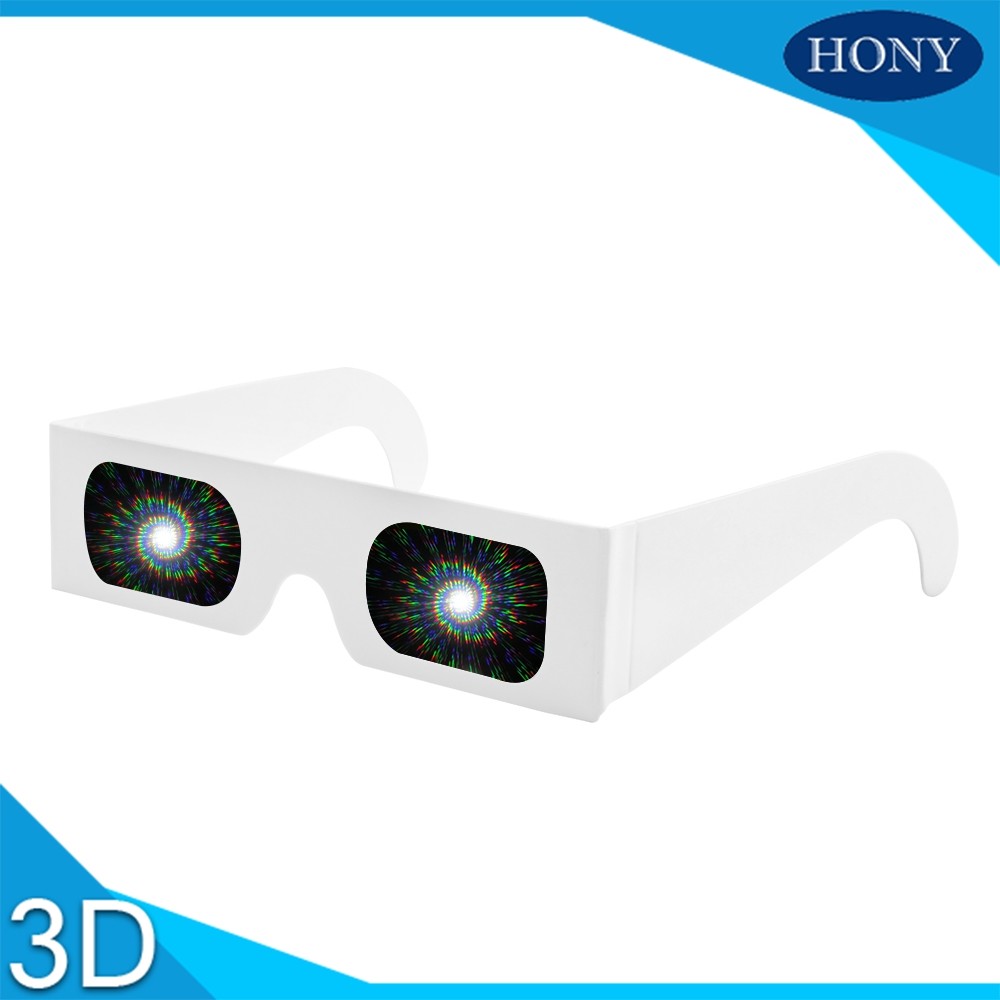 Paper Diffraction 3D Fireworks Glasses Spiral 3d Holographic Glasses ...
