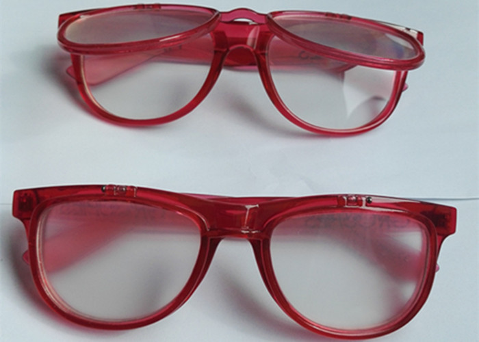 Custom Logo Flip Up Double Light Diffraction Glasses Eco - Friendly